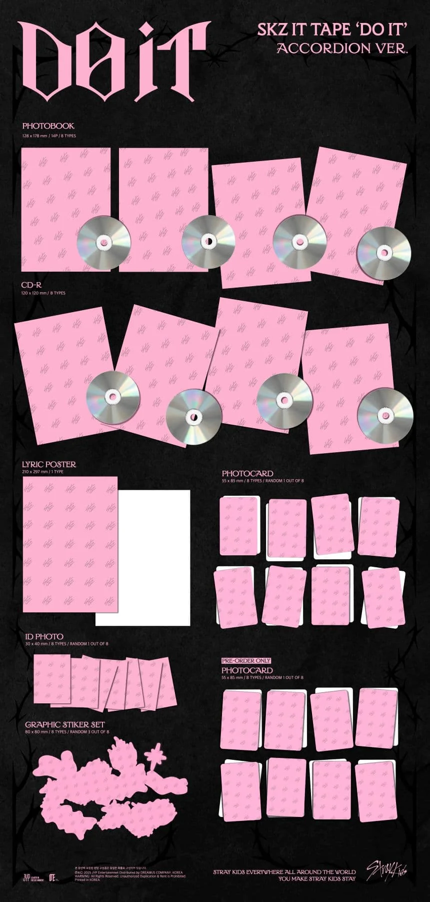 [PRE-ORDER] STRAY KIDS - Do It [Accordion Ver.] + FANS Photocard [8561 ...